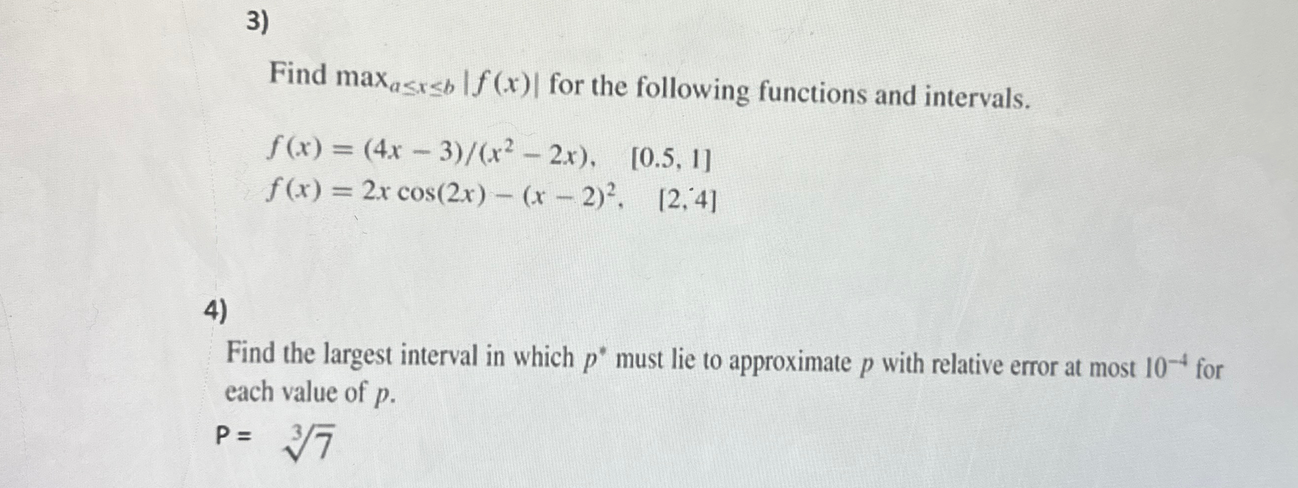 Solved Solve question 3 ﻿and 4 ﻿please | Chegg.com