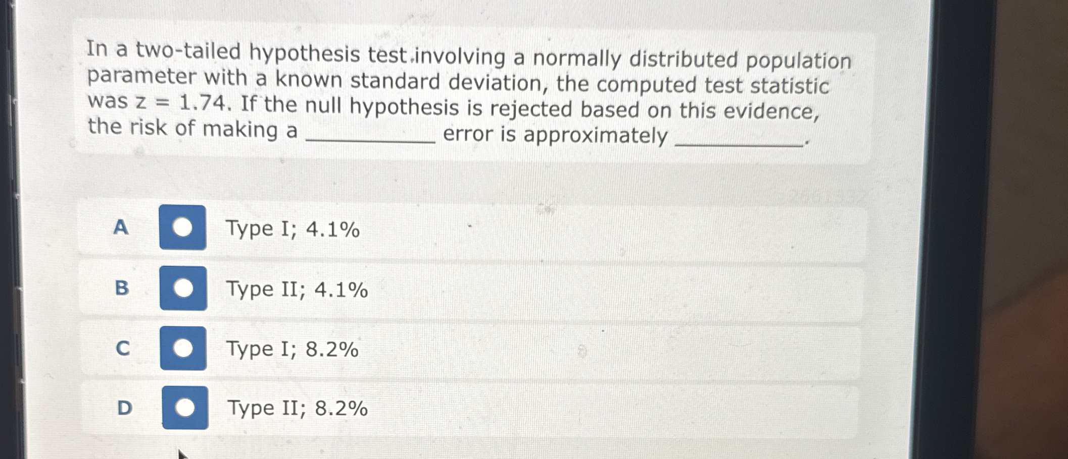 Solved In a two-tailed hypothesis test.involving a normally | Chegg.com