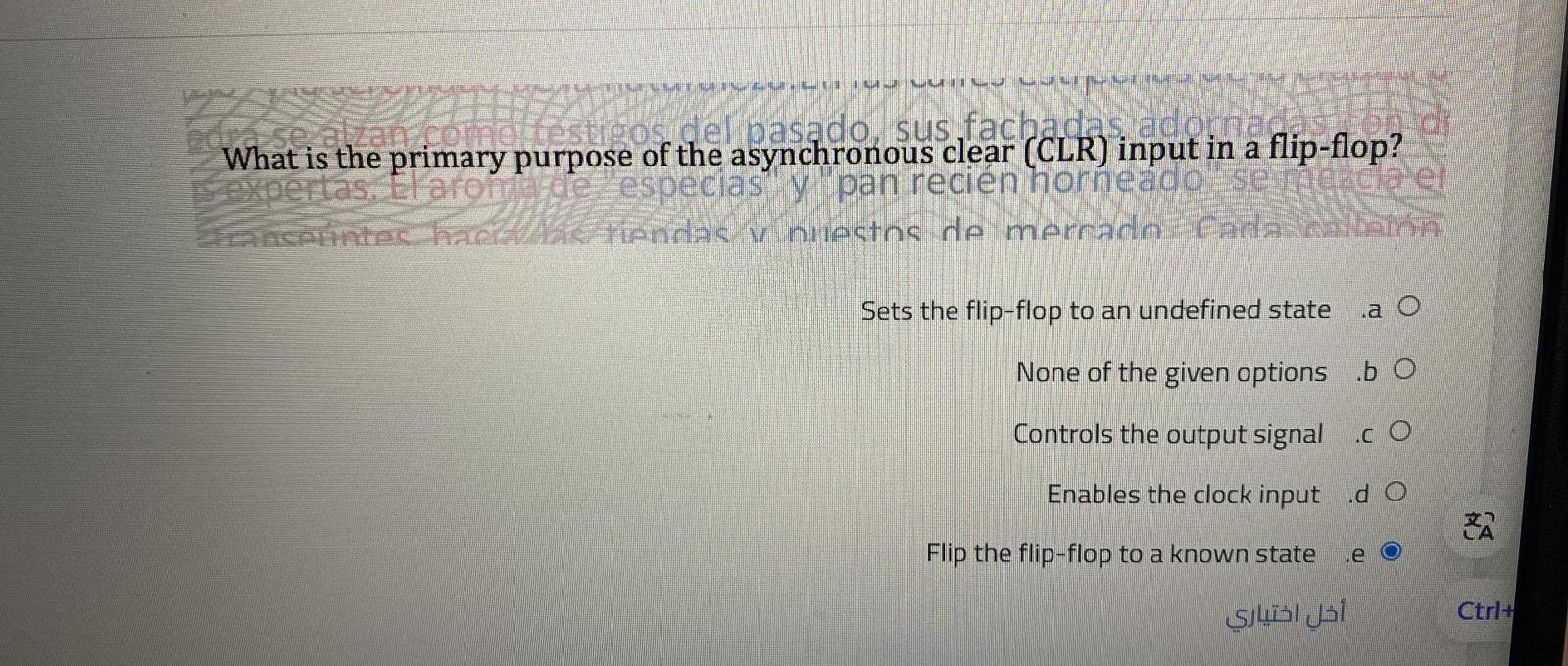 Solved What is the primary purpose of the asynchronous clear | Chegg.com