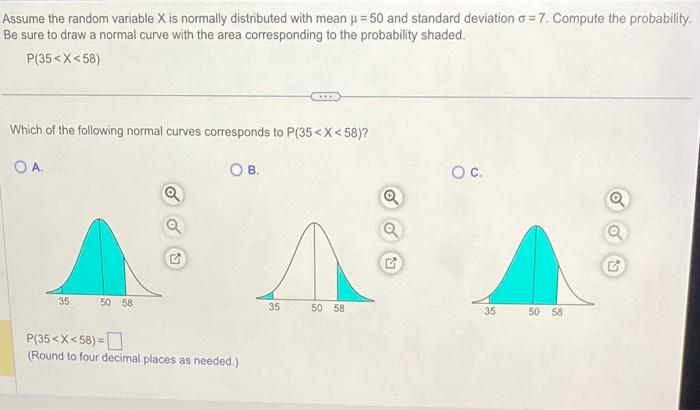 Solved Assume the random variable X is normally distributed | Chegg.com