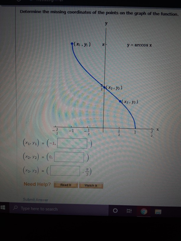 Solved Determine the missing coordinates of the points on | Chegg.com