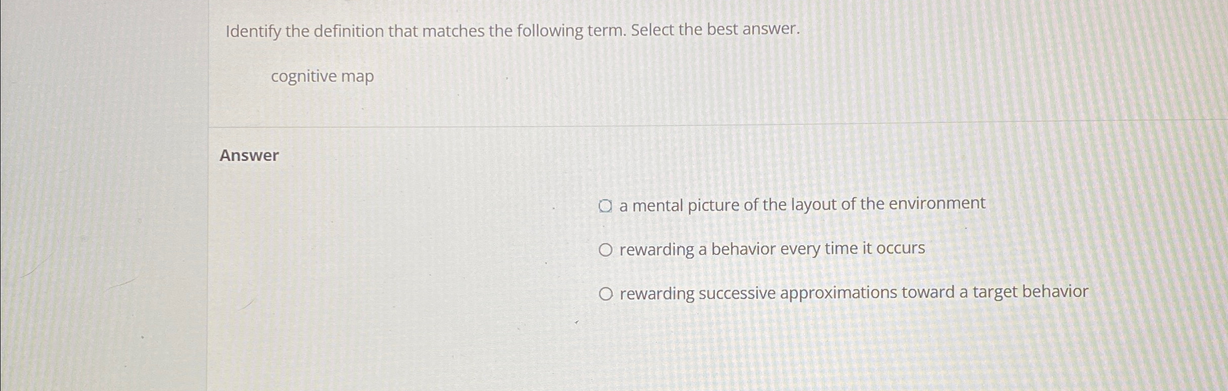 Solved Identify the definition that matches the following | Chegg.com