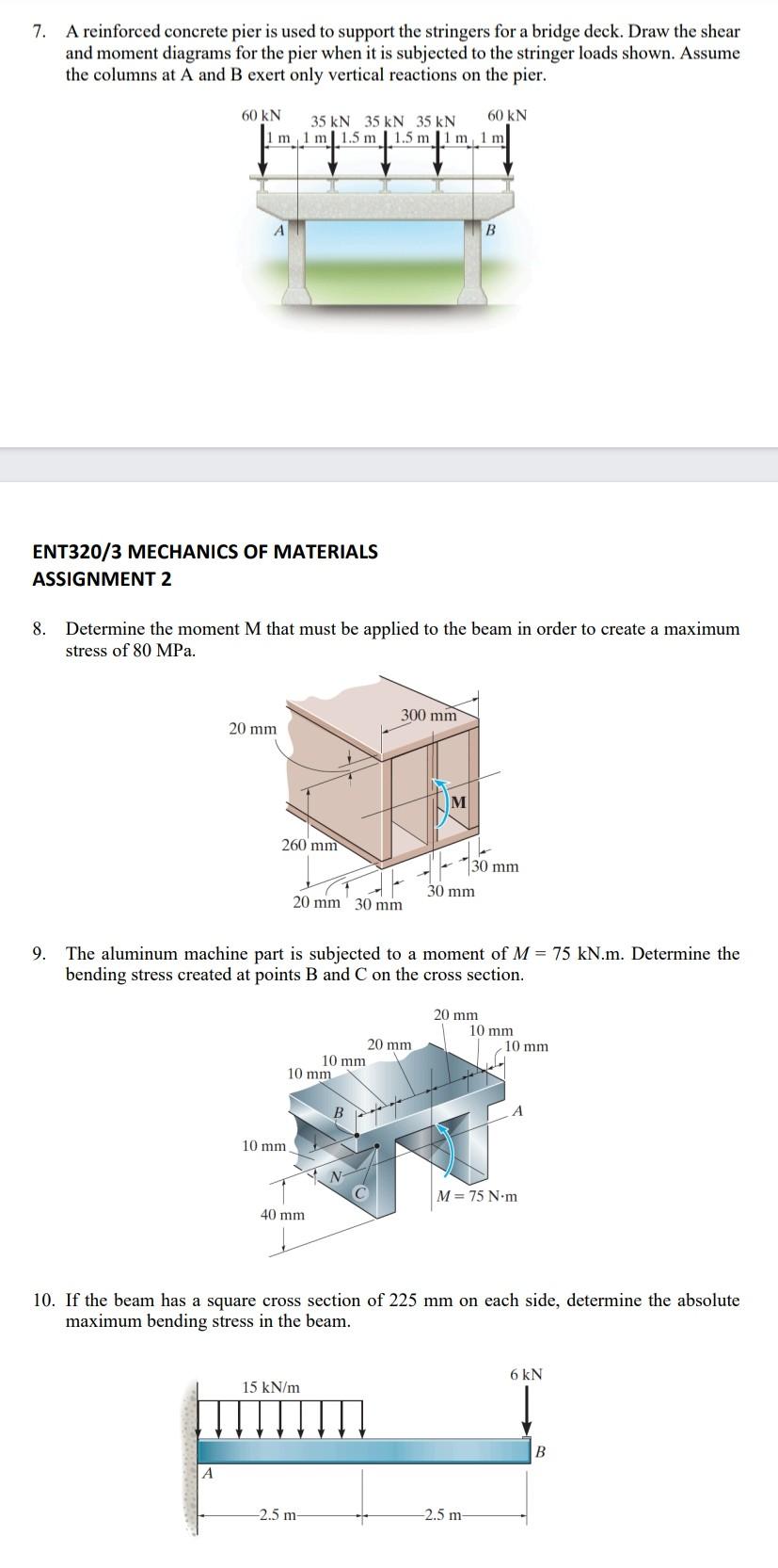 Solved 7. A reinforced concrete pier is used to support the | Chegg.com