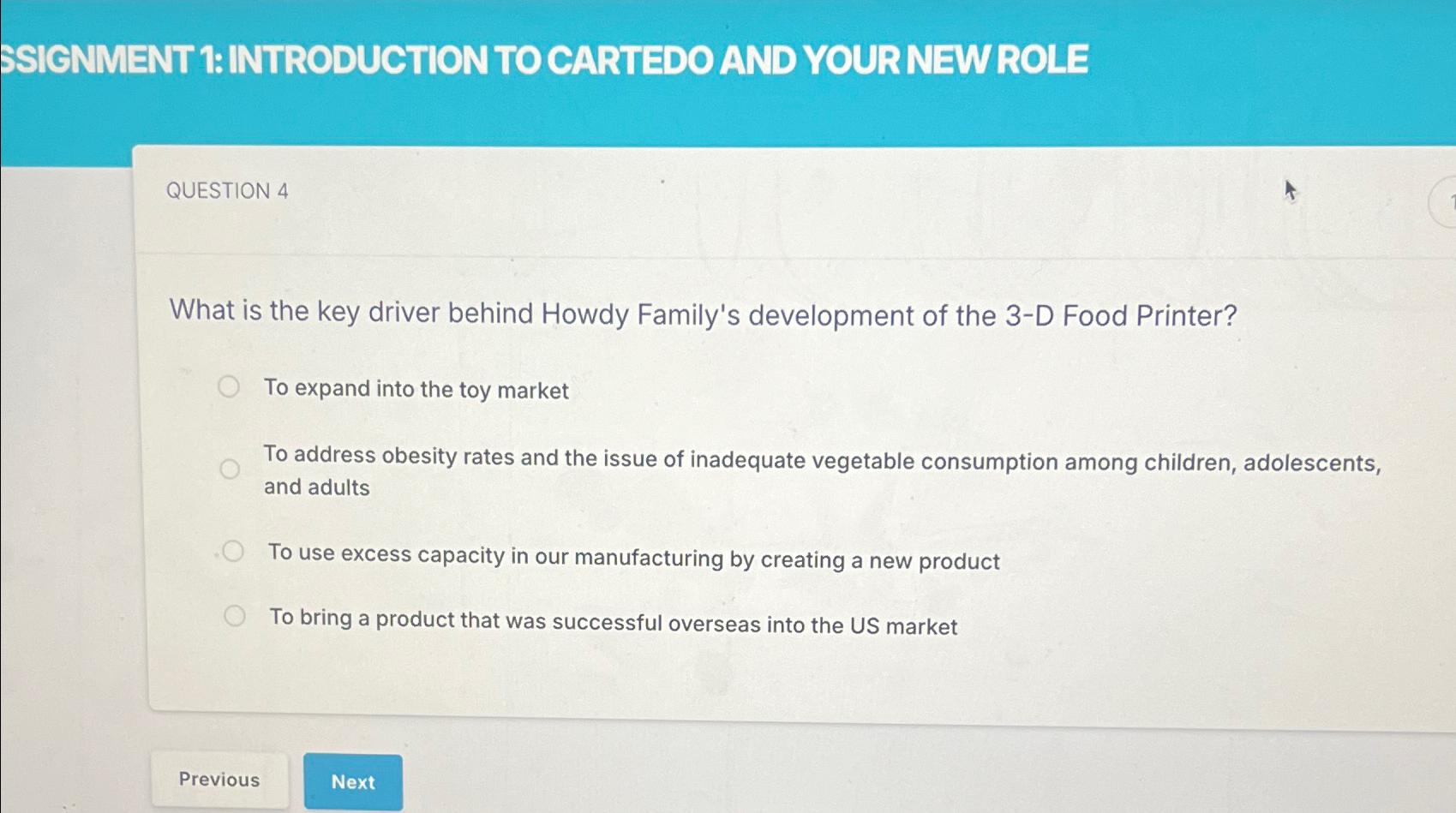 Solved SSIGNMENT १: INTRODUCTION TO CARTIEDO AND YOURNEW | Chegg.com