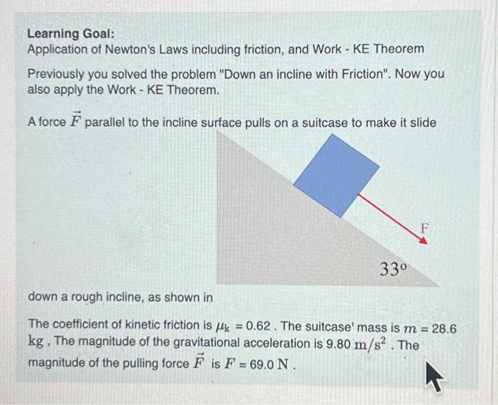 Solved Learning Goal: Application of Newton's Laws including | Chegg.com