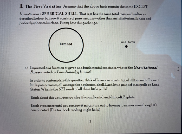 Solved help with part II The first variation please. the | Chegg.com