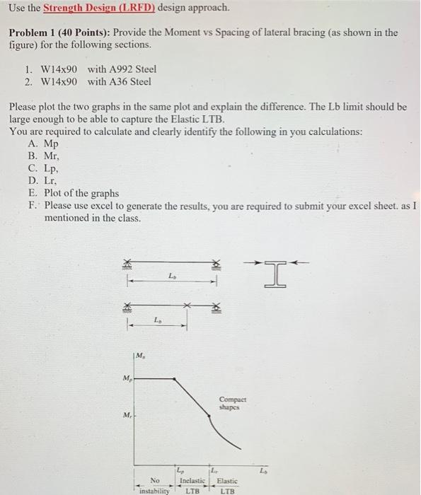 Solved Using LRFD, can you show me how to calculate Mp, Mr, | Chegg.com