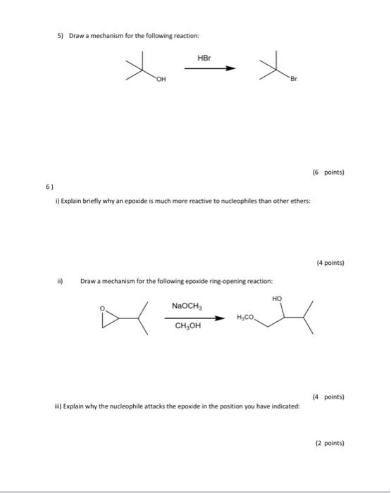 Solved 5) Draw a mechanism for the following reaction: HBO | Chegg.com