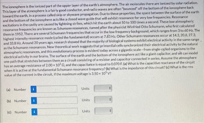 Solved The ionosphere is the ionized part of the upper layer | Chegg.com