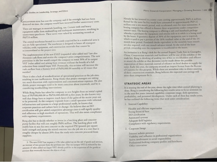 mdericud /7/ Metro Stonerich Corporation Hanaring a | Chegg.com