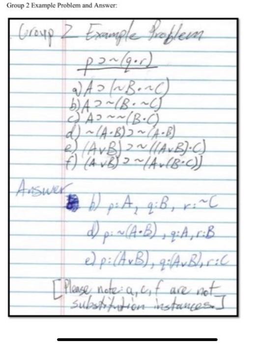 PHIL 200 Introduction to Logic Fall 2022 Group 2: | Chegg.com