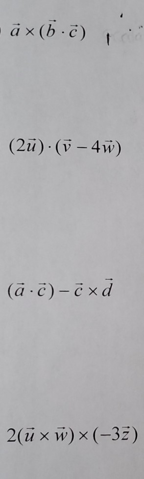 Solved state whether each expression is scalar, vector or | Chegg.com