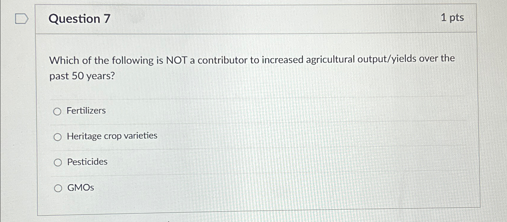 Solved Question 71 ﻿ptsWhich of the following is NOT a | Chegg.com