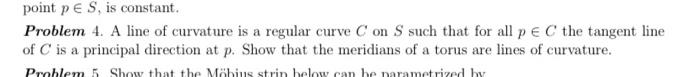 Solved point p∈S, is constant. Problem 4. A line of | Chegg.com