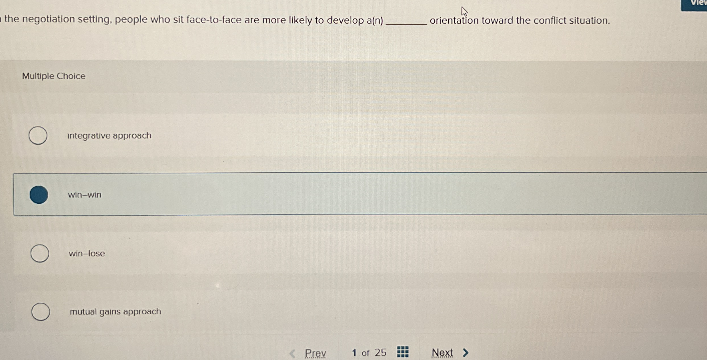 Solved the negotiation setting, people who sit face-to-face | Chegg.com