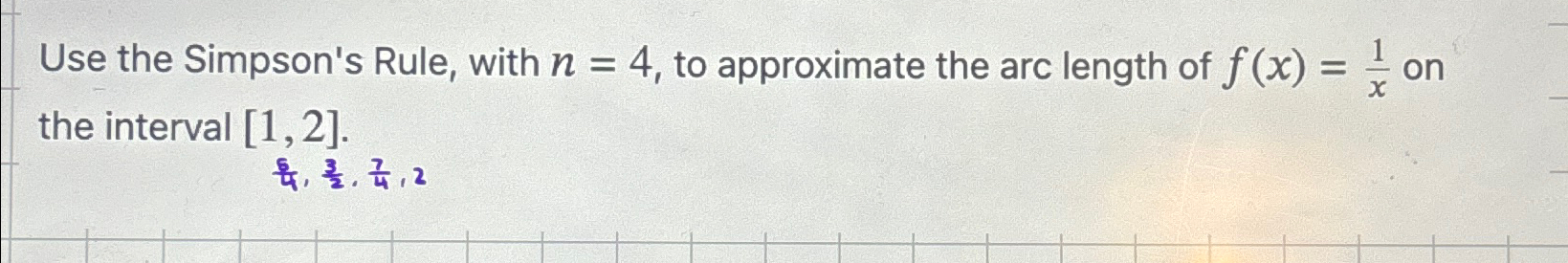 Solved Use the Simpson's Rule, with n=4, ﻿to approximate the | Chegg.com