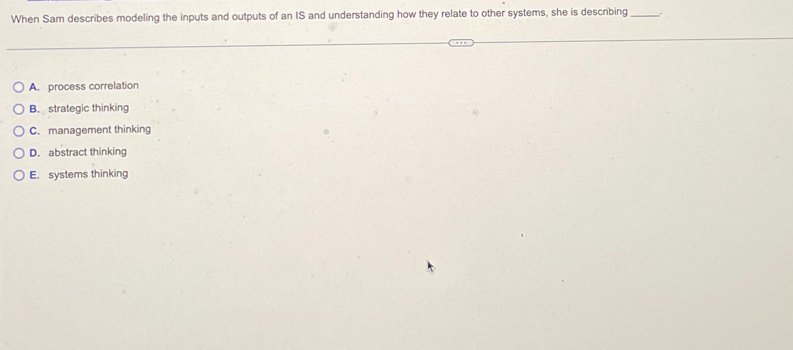 Solved When Sam describes modeling the inputs and outputs of | Chegg.com