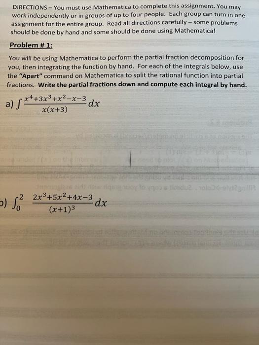 Solved Directions You Must Use Mathematica To Complete 8831