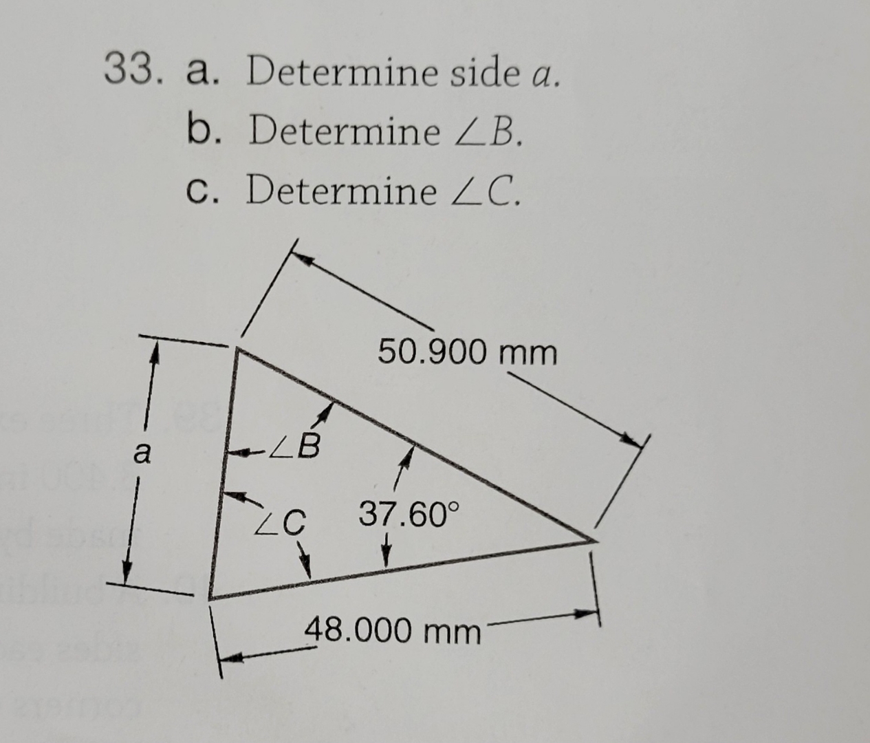 Solved a. ﻿Determine side a.b. ﻿Determine ??B.c. ﻿Determine | Chegg.com
