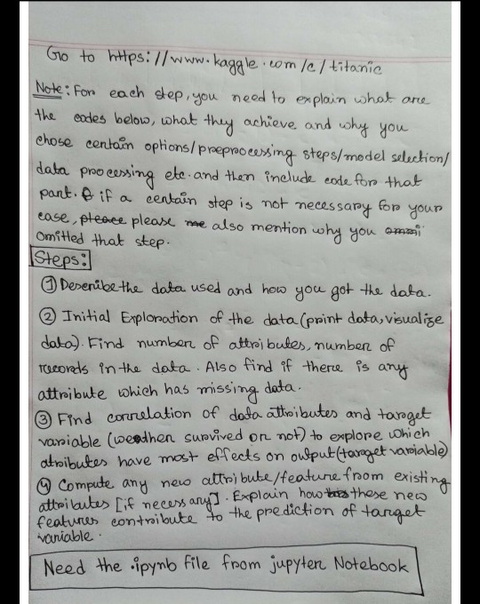 Solved please do it in jupyter notebook and attach the | Chegg.com