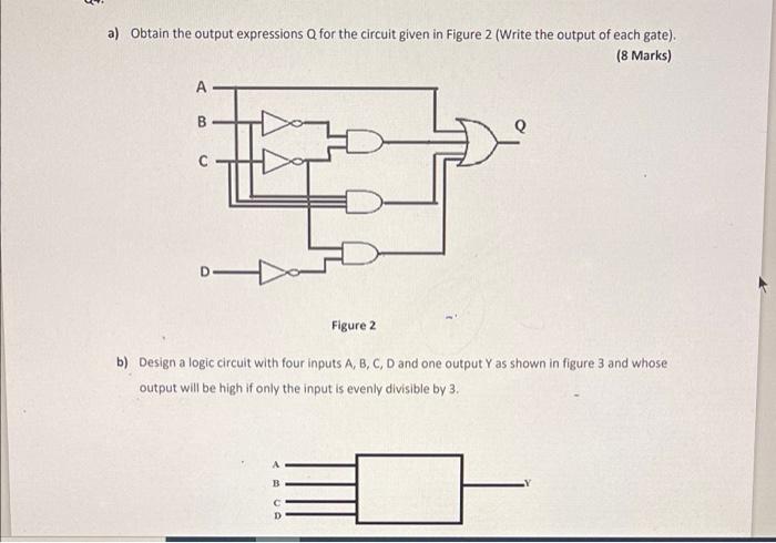 Solved a) Obtain the output expressions Q for the circuit | Chegg.com