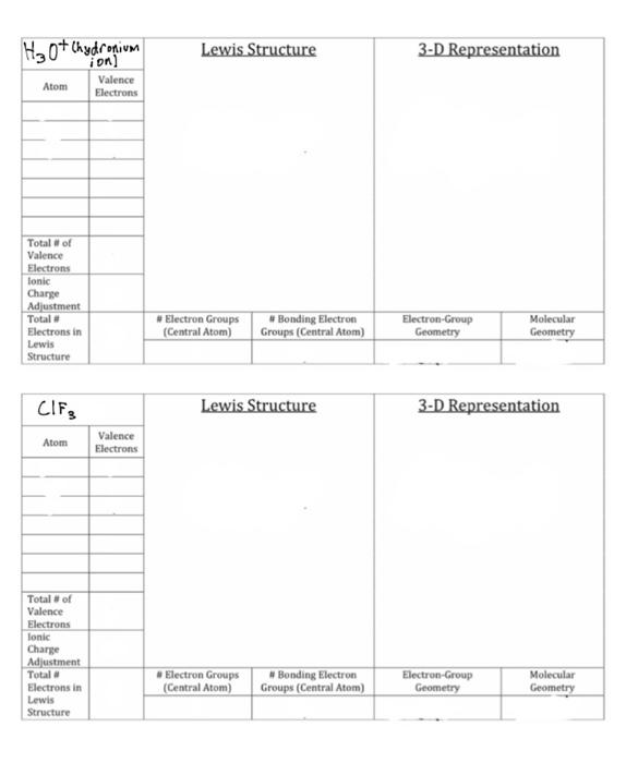 Solved Complete this VSEPR report form and it H20 Lewis | Chegg.com