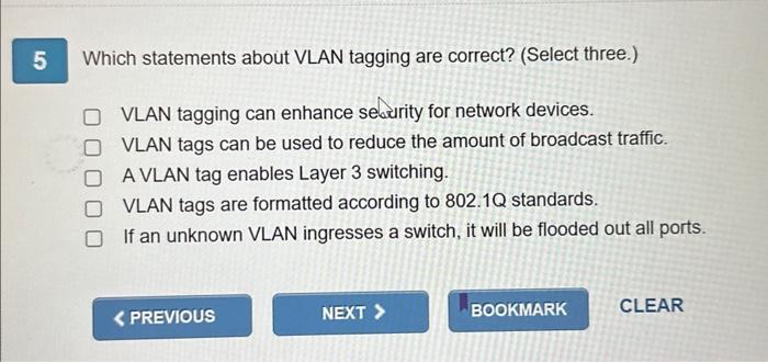 Solved Which statements about VLAN tagging are correct? | Chegg.com