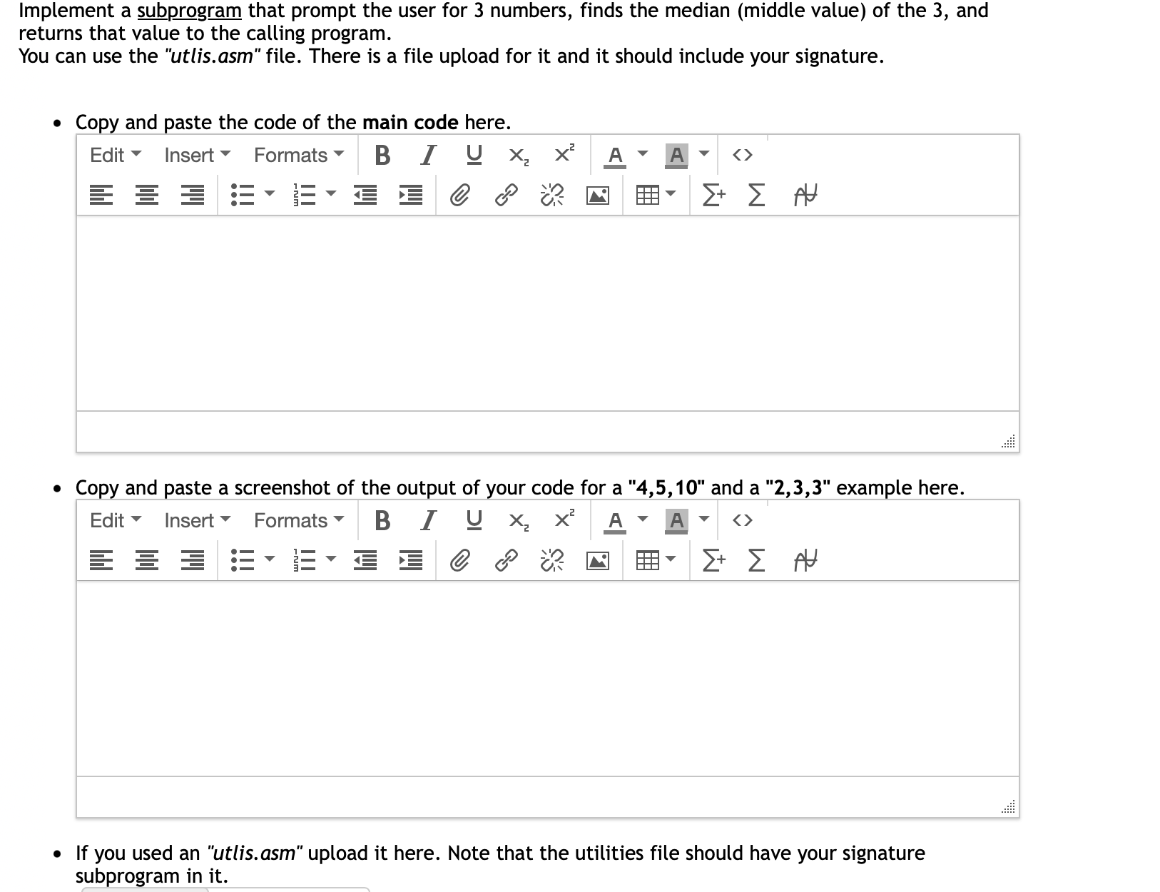 Solved Implement A Subprogram That Prompt The User For 3 