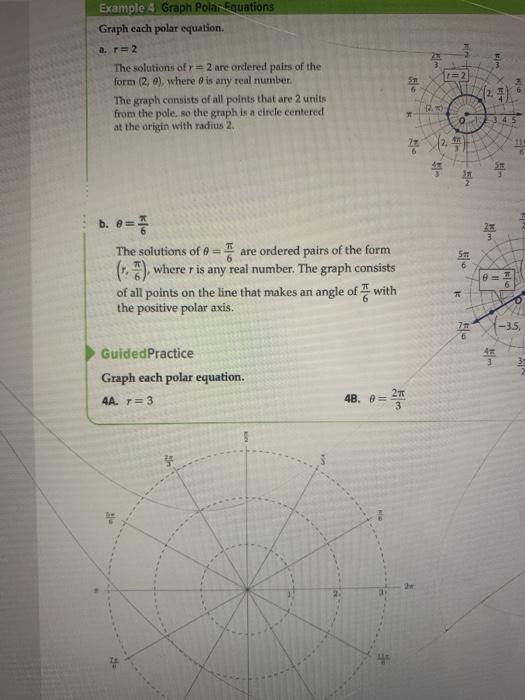 Solved Example 4 Graph Polar Equations Graph each polar | Chegg.com