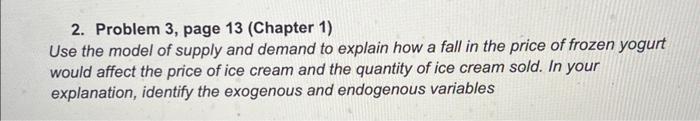 Solved 2. Problem 3 , page 13 (Chapter 1) Use the model of | Chegg.com