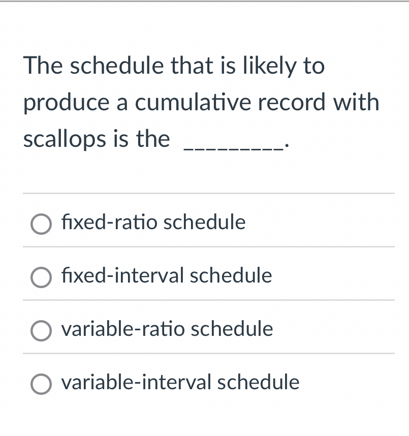 Solved The schedule that is likely to produce a cumulative | Chegg.com