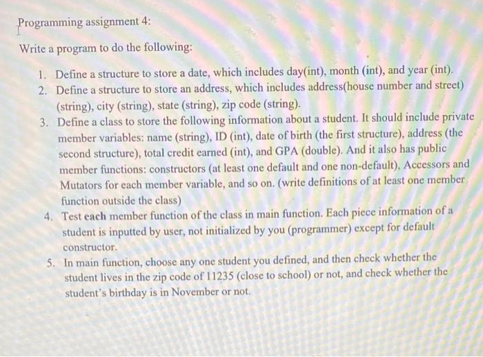 Solved Write a program to do the following: 1. Define a | Chegg.com