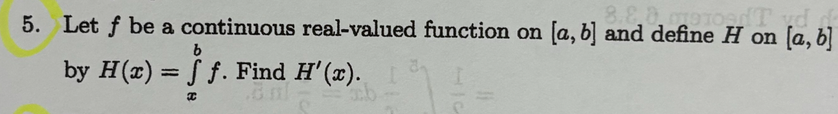Solved Let f ﻿be a continuous real-valued function on a,b | Chegg.com