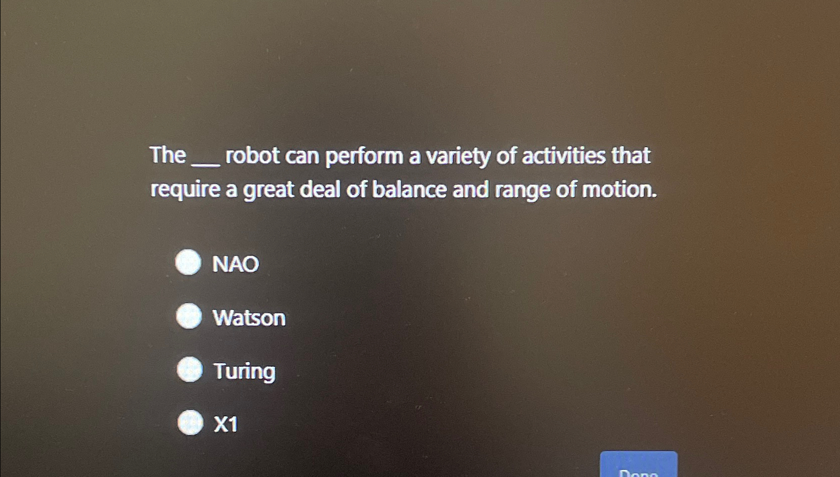 Solved The robot can perform a variety of activities that | Chegg.com