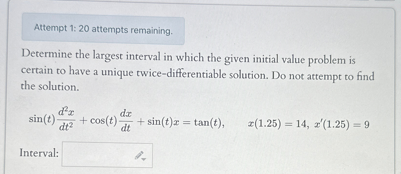 Solved Attempt 1: 20 attempts remaining.Determine the | Chegg.com Solved Attempt 1: 20 attempts remaining.Determine the | Chegg.com