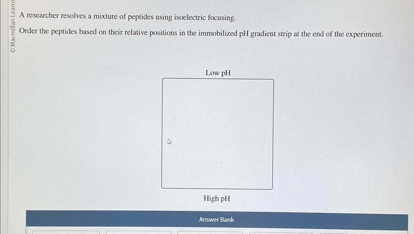 Solved A researcher resolves a mixture of peptides using | Chegg.com