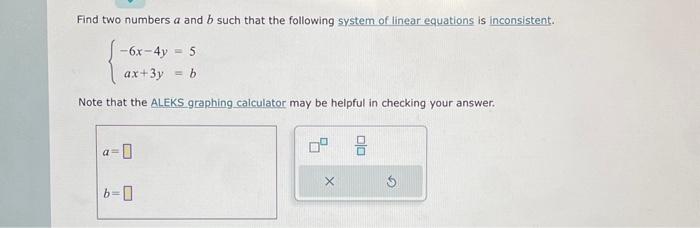 Solved Find two numbers a and b such that the following | Chegg.com