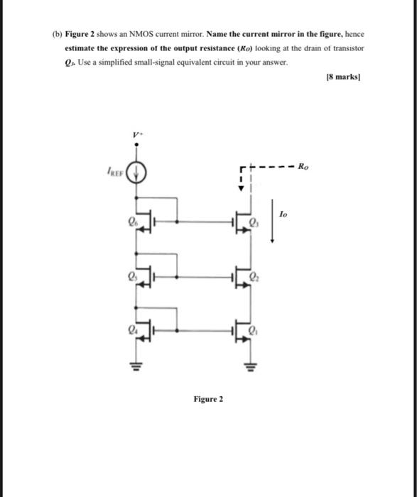 Solved B Figure 2 Shows An Nmos Current Mirror Name The