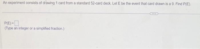 Solved An experiment consists of drawing 1 card from a | Chegg.com