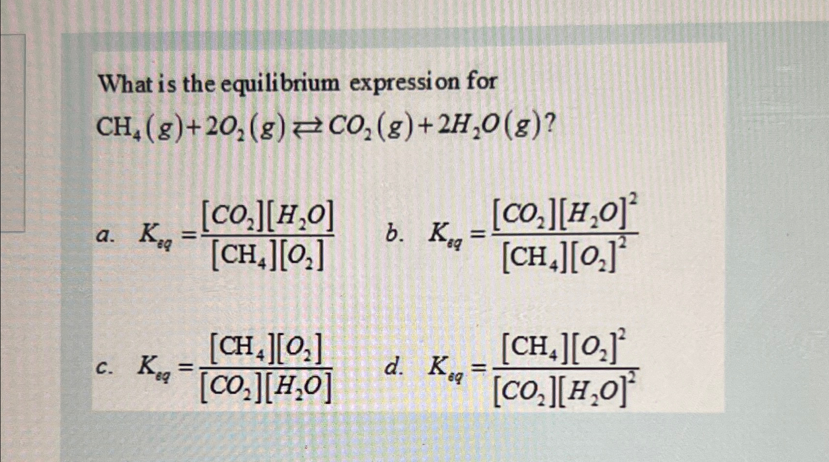 Solved What is the equilibrium expression | Chegg.com