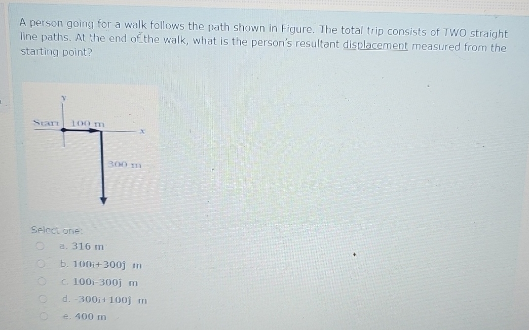 Solved A person going for a walk follows the path shown in | Chegg.com