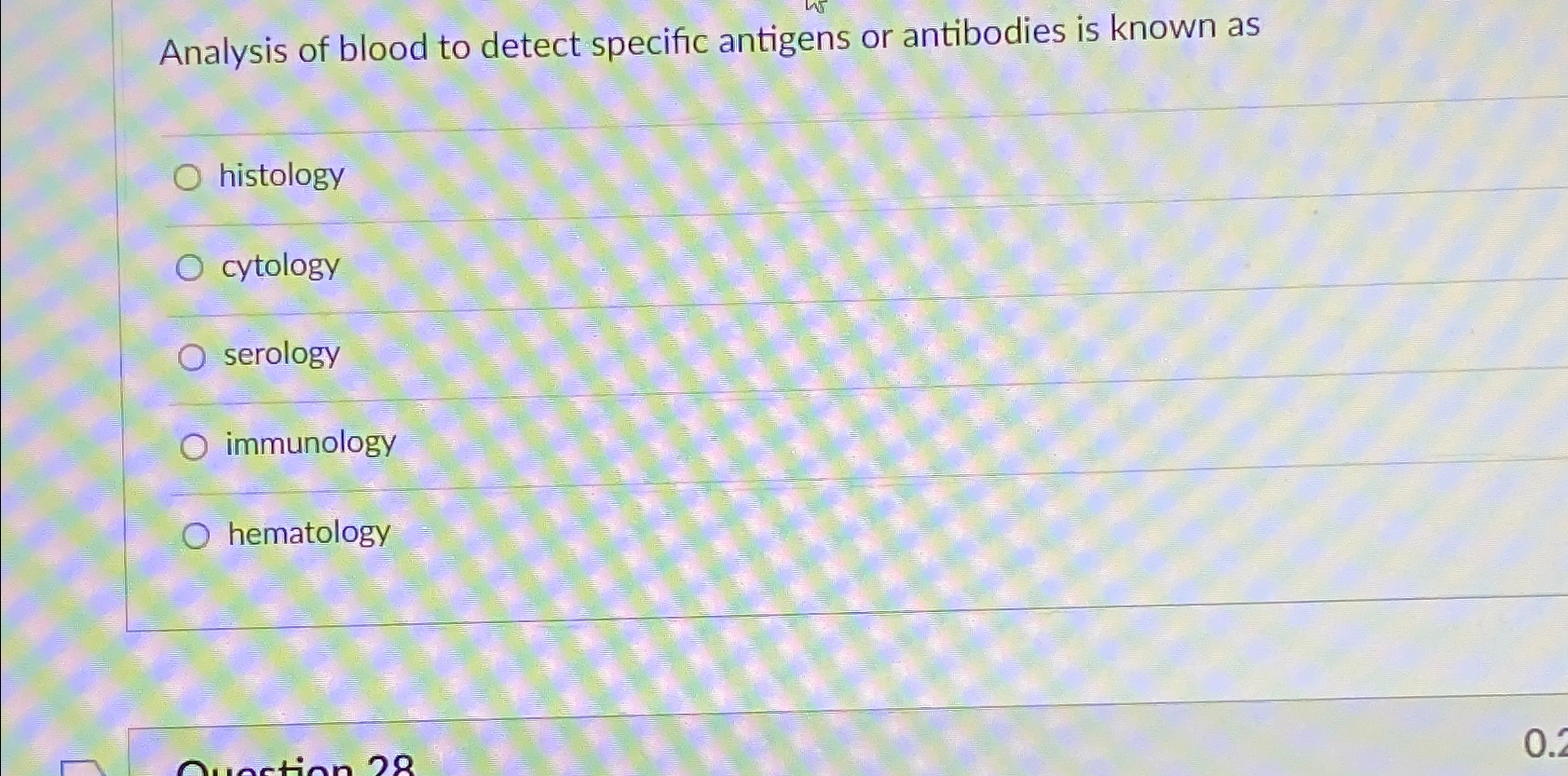 Solved Analysis of blood to detect specific antigens or | Chegg.com