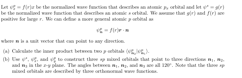 Let ψxp=f(r)x be ﻿the normalized wave function that | Chegg.com