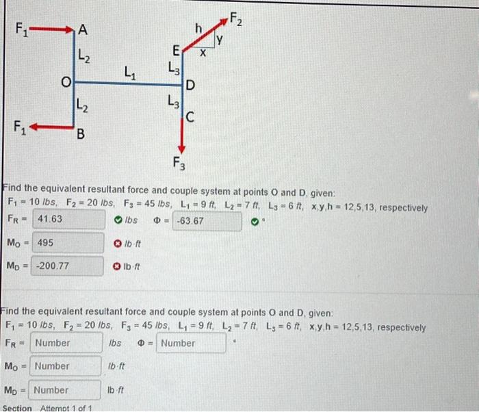 Solved Find the equivalent resultant force and couple system | Chegg.com