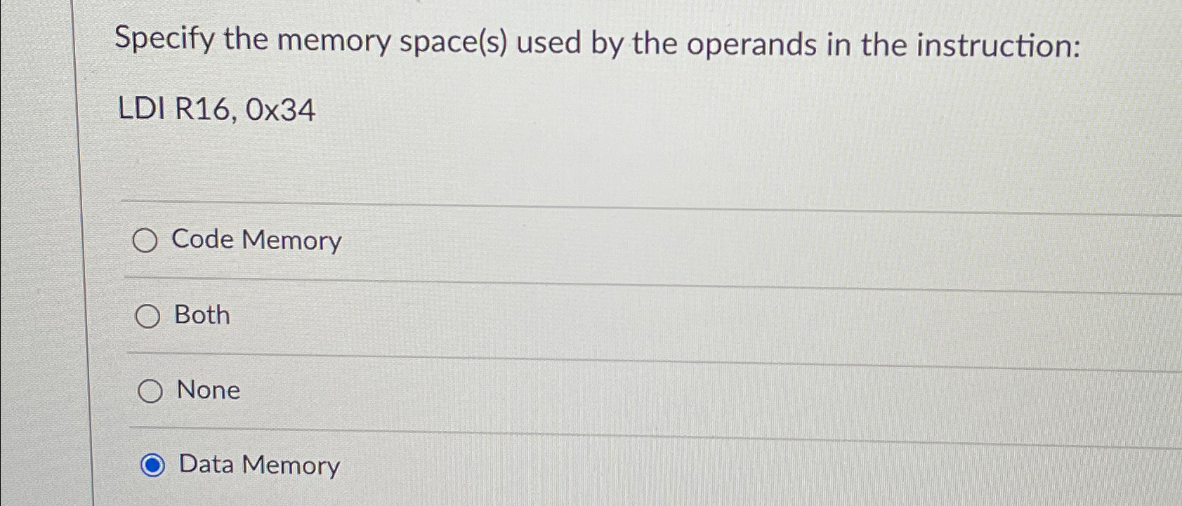 Solved Specify the memory space(s) ﻿used by the operands in | Chegg.com