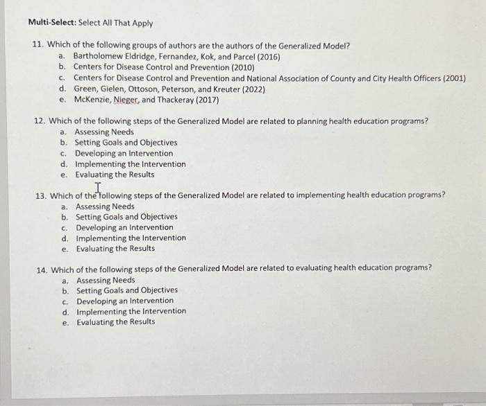 Solved Performance Event 19: Health Education Planning | Chegg.com