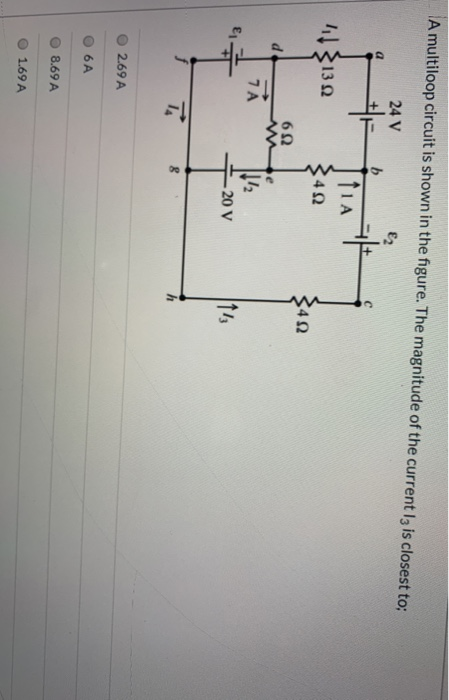 Solved A multiloop circuit is shown in the figure. The | Chegg.com