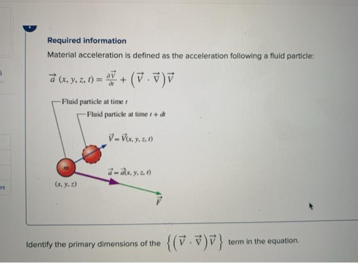 Solved Required information Material acceleration is defined | Chegg.com