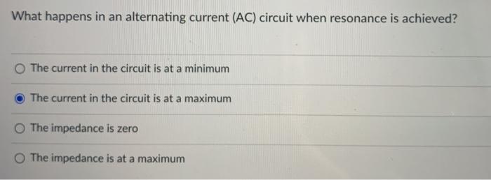 Solved What happens in an alternating current (AC) circuit | Chegg.com
