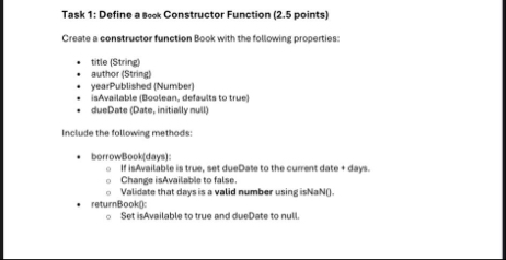 Solved I need a javascript final codes for each tasksAuthor | Chegg.com